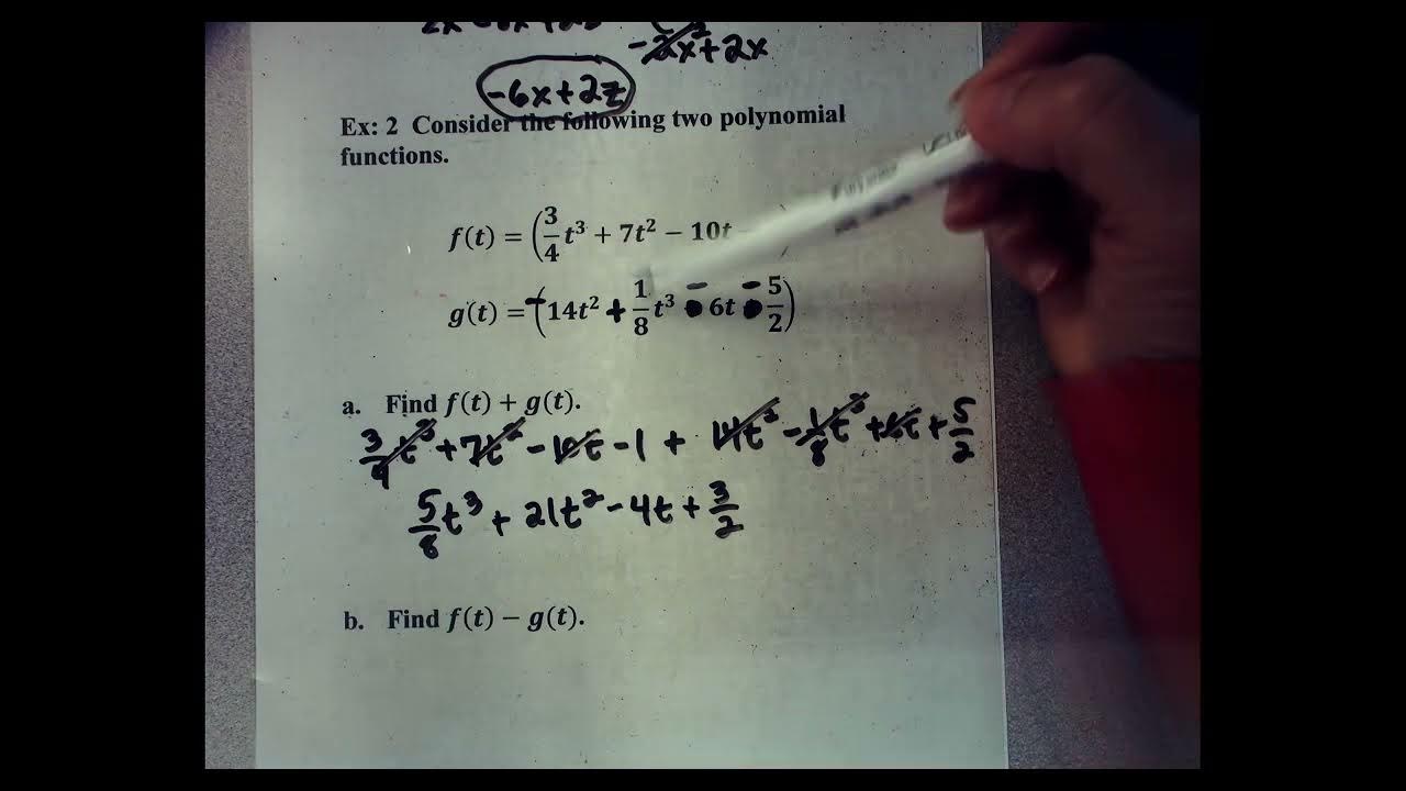 5.6 and . 7 Adding,subtracting,multiplying polynomials Video SEZ - YouTube