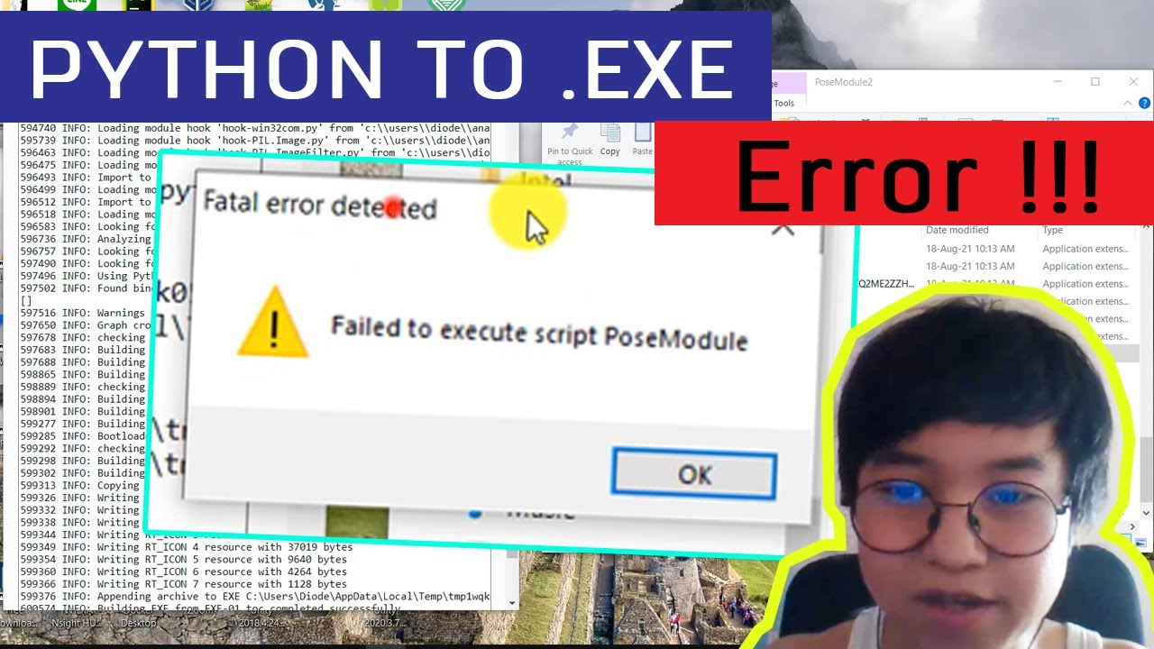 python to exe Error - YouTube