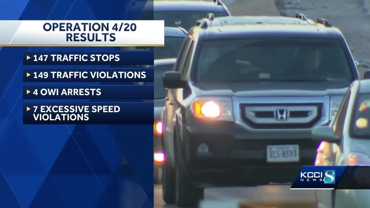Nearly 150 traffic stops made in central Iowa 'Operation 4/20' effort ...