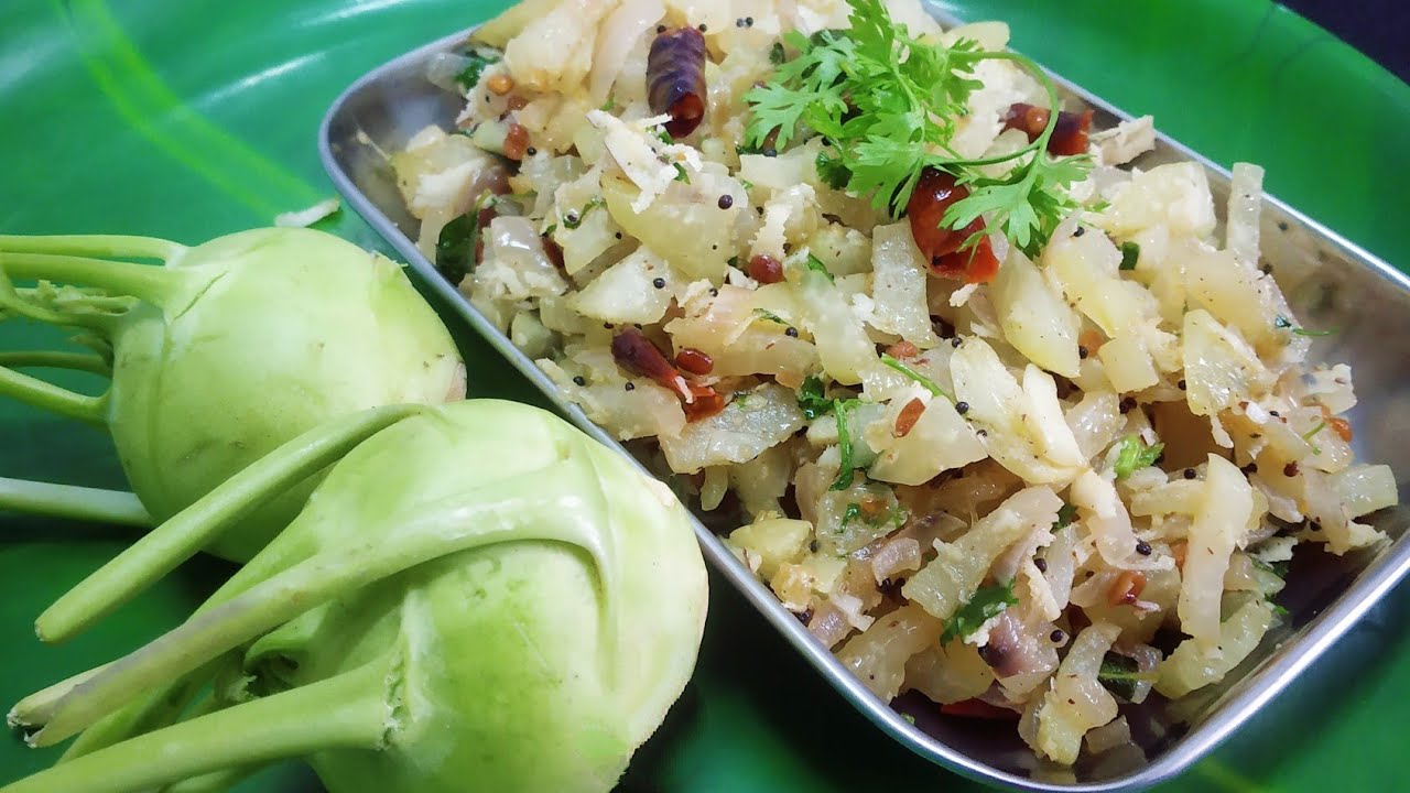 ನವಿಲುಕೋಸು/ಗಡ್ಡೆಕೋಸು ಪಲ್ಯ ಮಾಡುವ ವಿಧಾನ| Navil kosu/Kohirabi/Noolkol fry ...