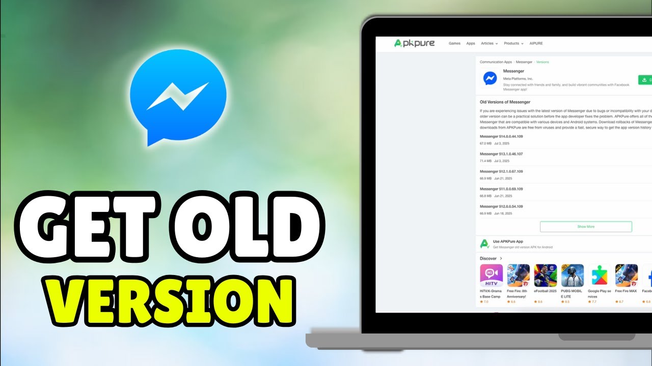 How To Get All Facebook Messenger Older Version App - get messenger ...