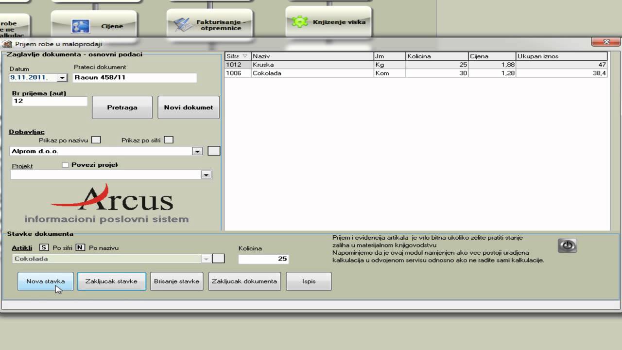 Arcus - prijem robe.mp4 - YouTube