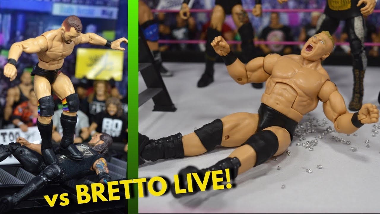 WWE ACTION FIGURE SETUP! VS BRETTO LIVE! - YouTube