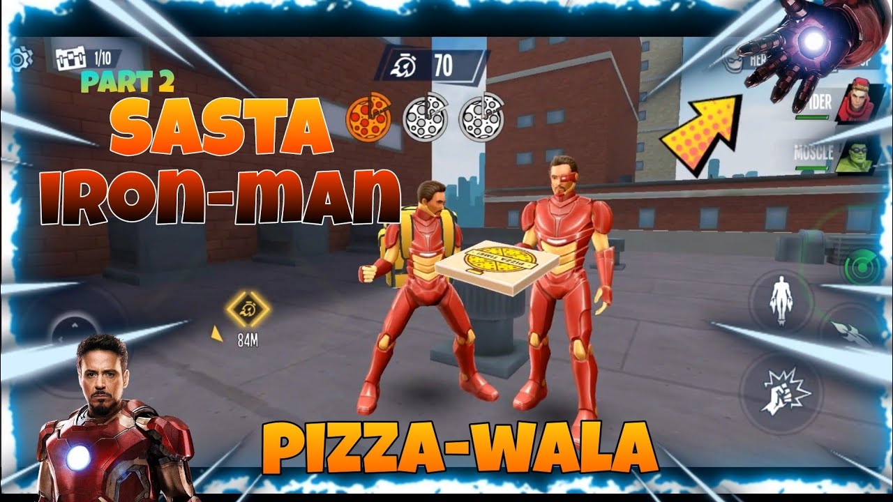 Iron-man pizza delivery gameplay || iron man ke Shakti ka Galt istamal ...
