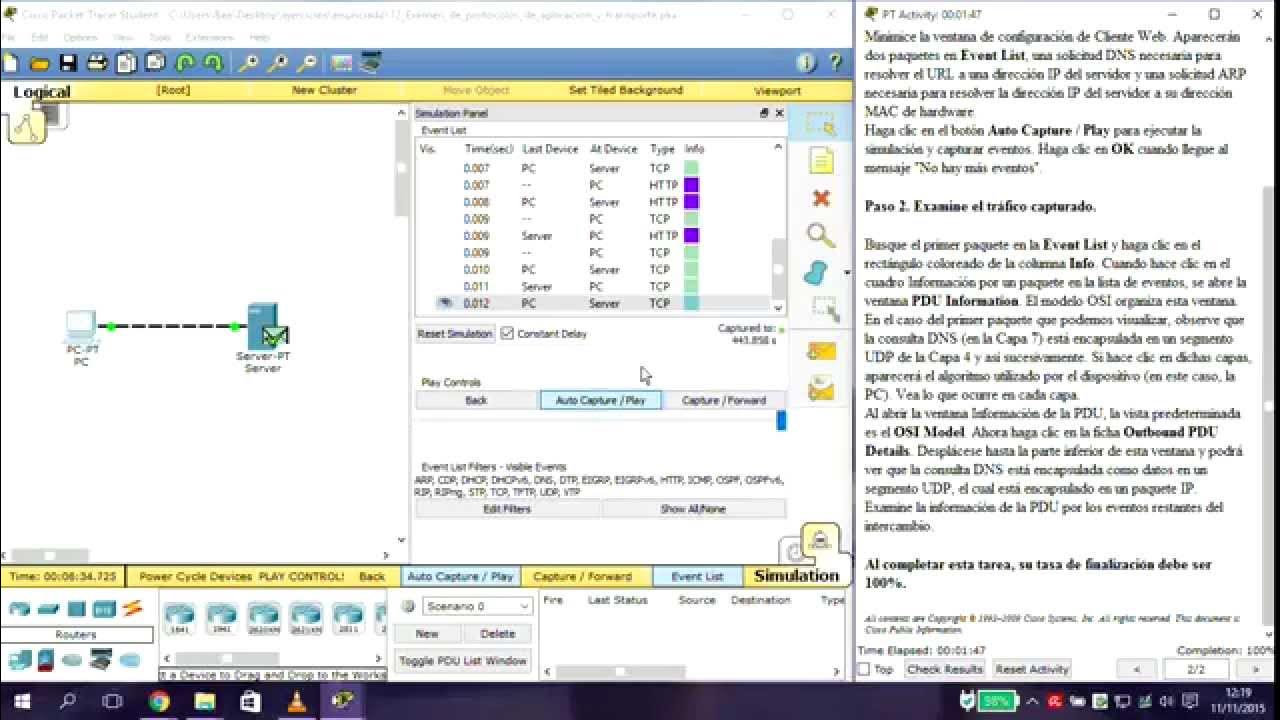 Ejercicio 12 Cisco Packet Tracer: Exámenes de protocolos y de comunicación y transporte - YouTube