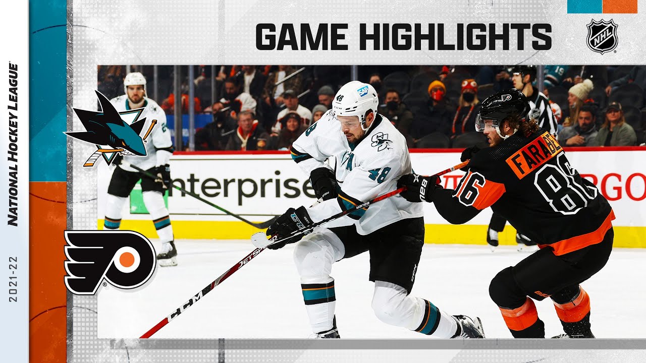 Sharks @ Flyers 1/8/22 | NHL Highlights - YouTube