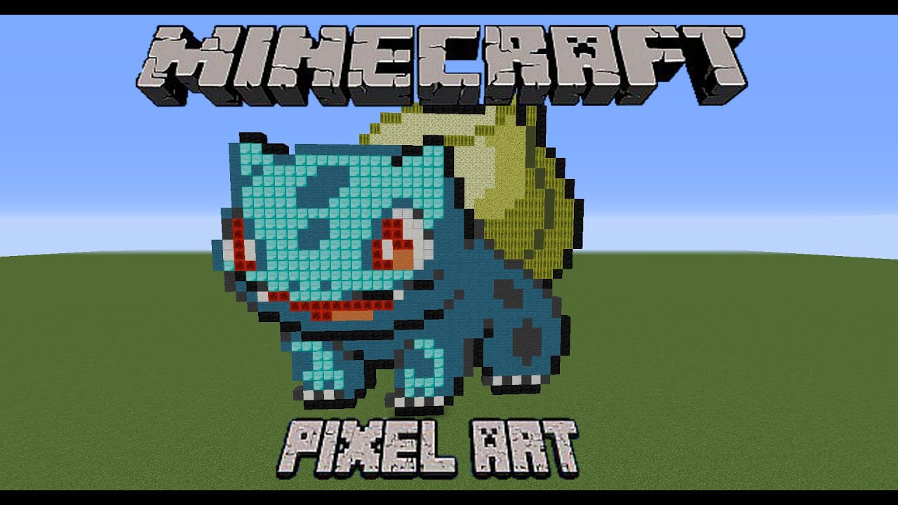 Minecraft PixelArt: #001 Bulbasaur - YouTube