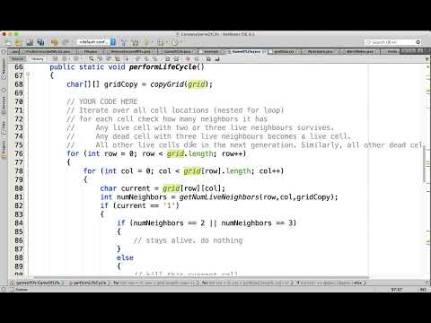 Conway's Game of Life Java Tutorial - Part 2 - YouTube
