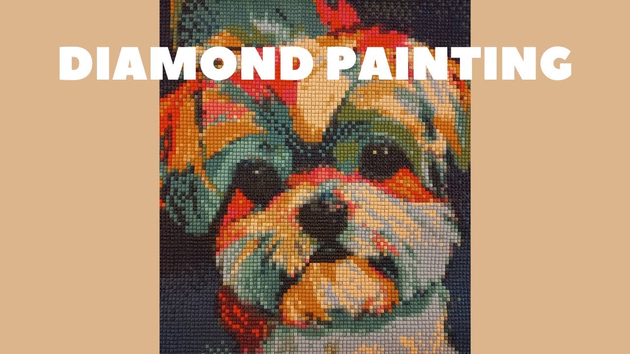 Diamond Painting | Cute Dog | Complete | #diamondpaintingtimelapse # ...