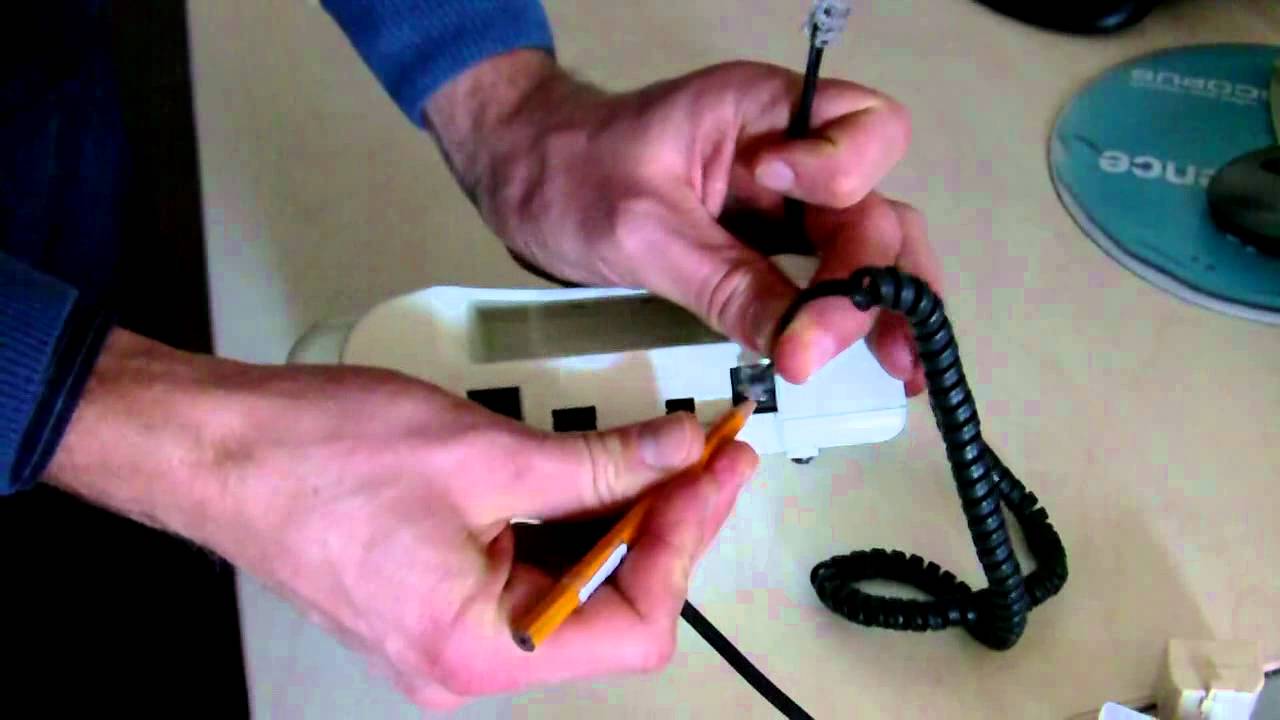 Sostituire cavo spiralato cornetta telefonica - YouTube