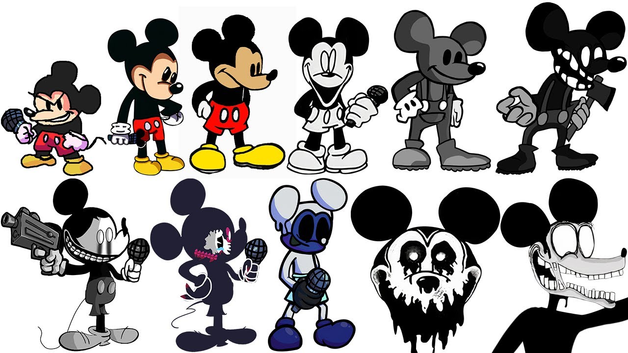 Niveles de Poder de Mickey Mouse.exe Creepypasta (Friday Night Funkin ...