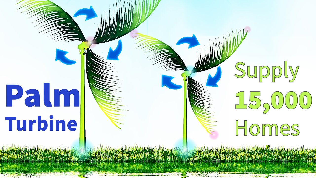 New USA Wind Turbine Design Inspired By Palm Trees - YouTube