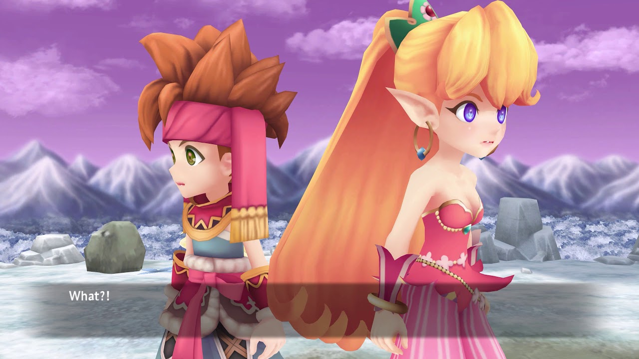 Secret of Mana Remake Mana Fortress 2 BOSS MANA BEAST ENDING - YouTube