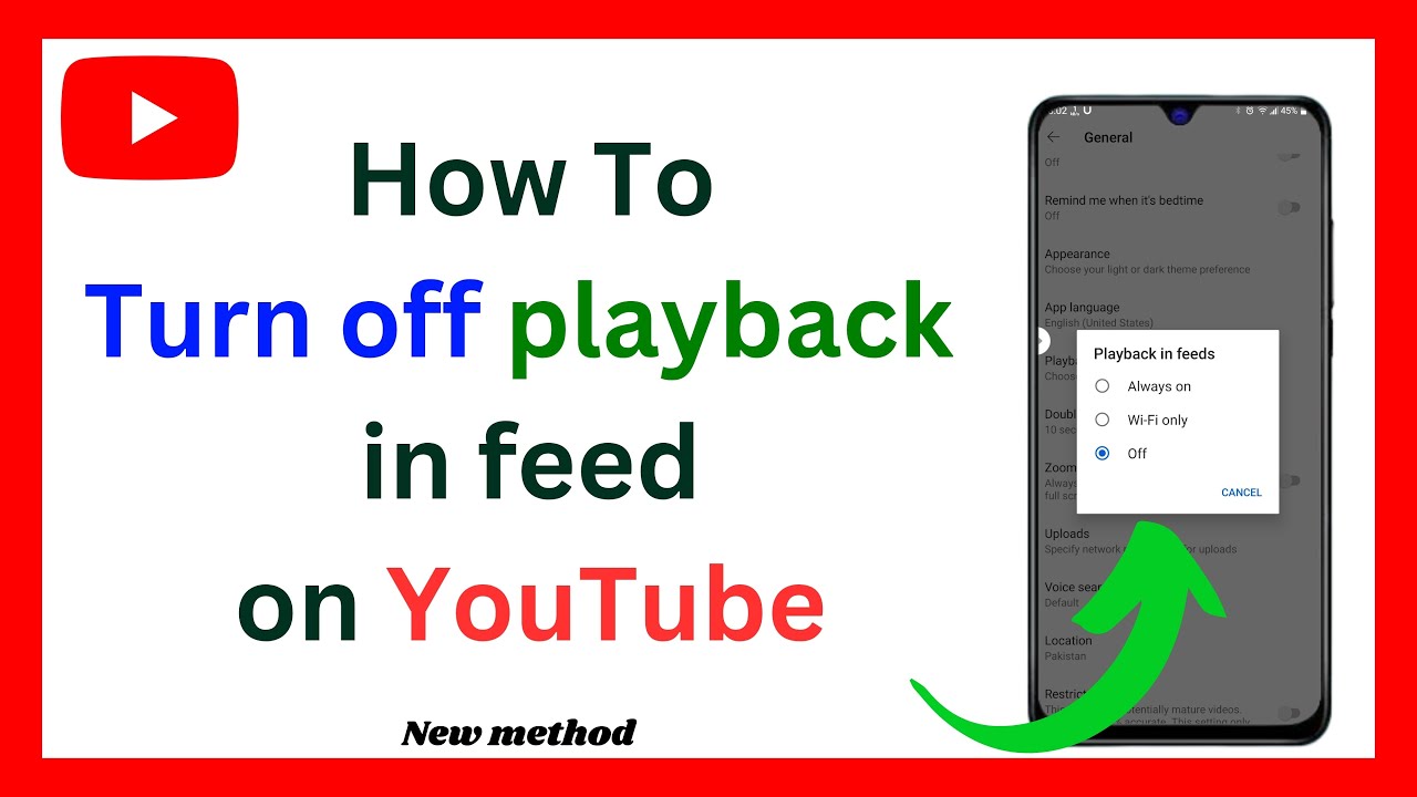 how to turn off playback in feed on youtube | Turn off playback in feed ...