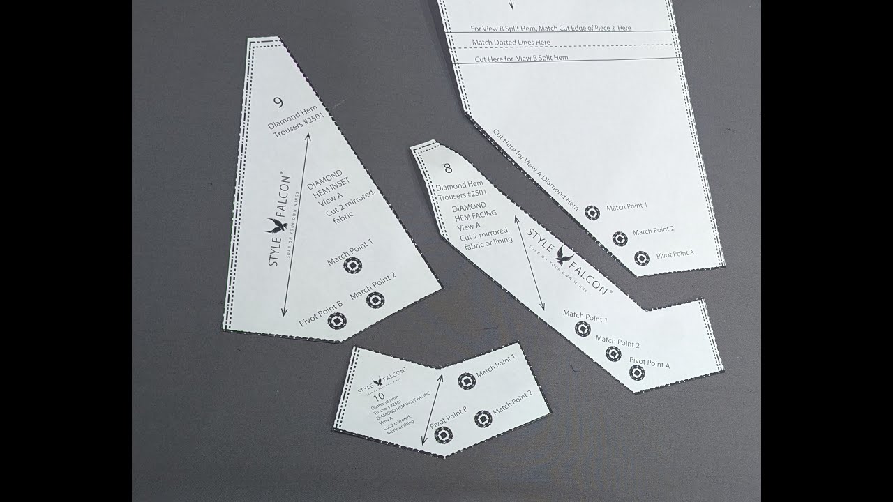 Style Falcon Diamond Hem Trousers: View A Sewing the Diamond Hem - YouTube