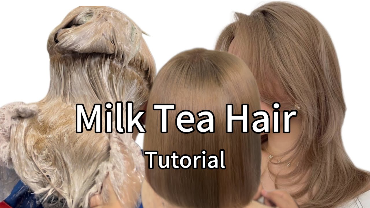 Milk tea hair tutorial - YouTube