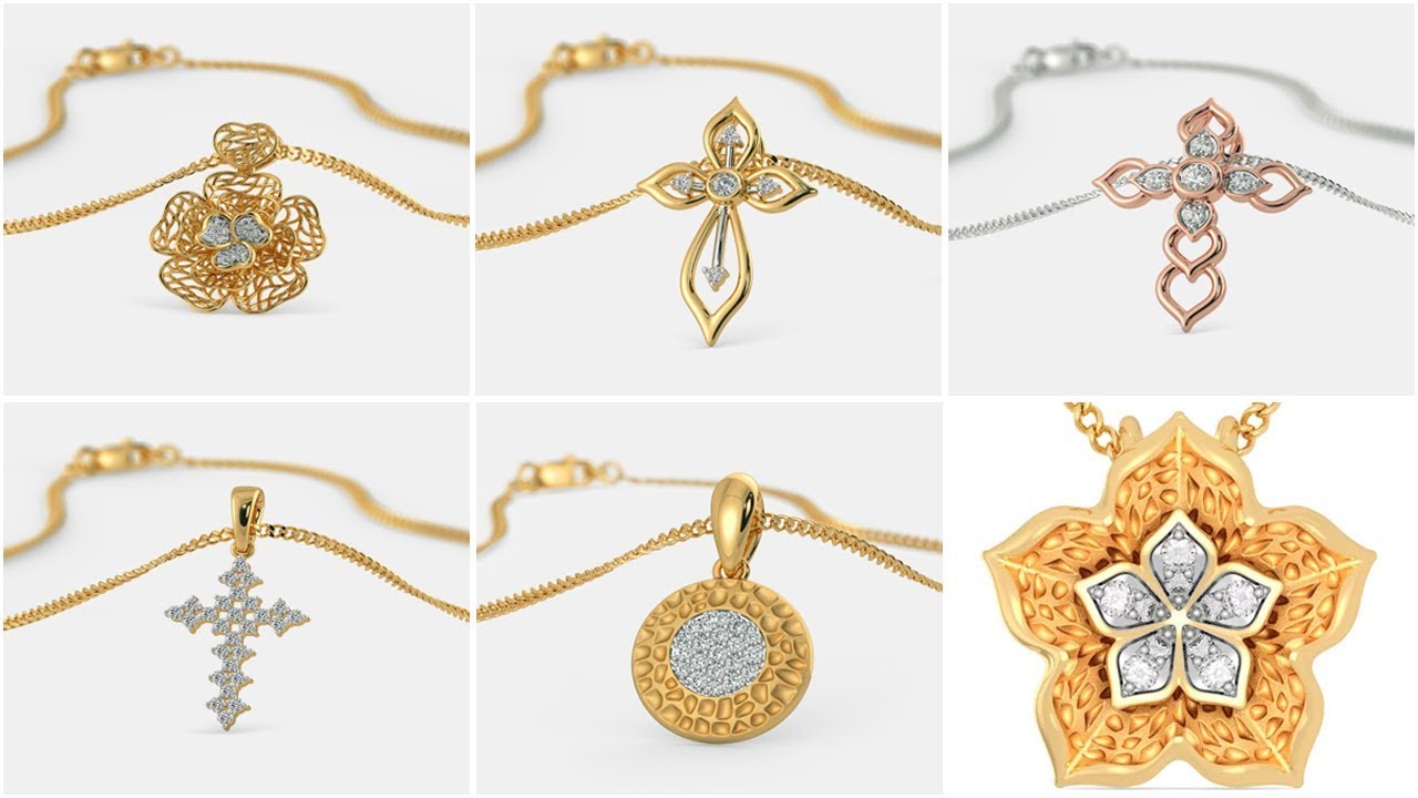 Beautiful Gold Pendant Designs - YouTube