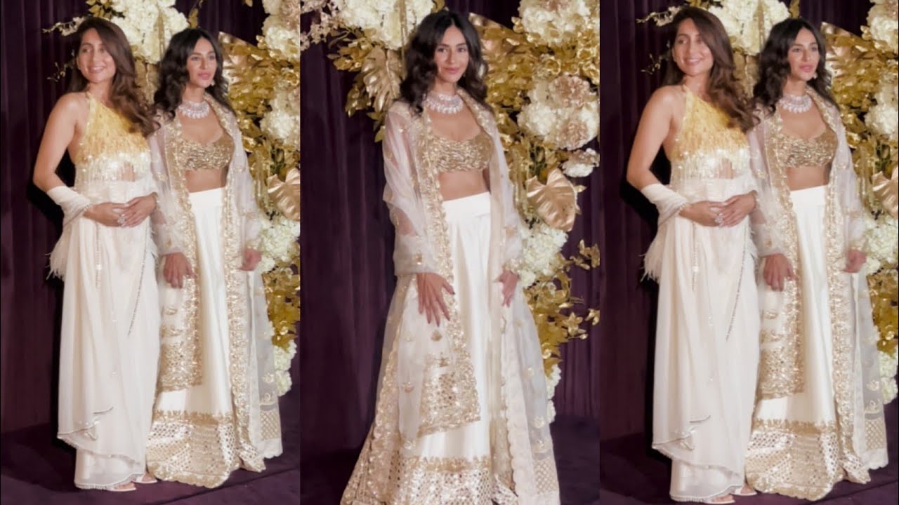 Shibani Dandekar and Anusha Arrives For Manish Malhotra House Diwali Party - YouTube