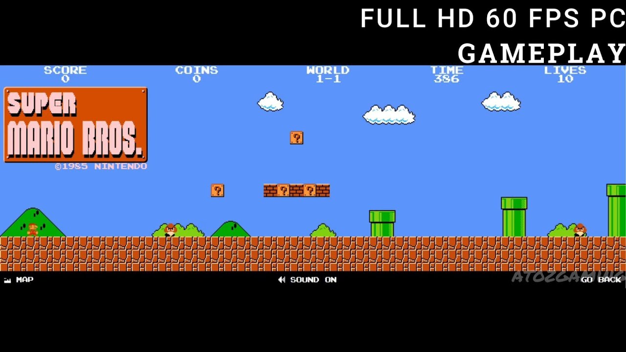 SUPER MARIO BROS GAMEPLAY WALKTHROUGH NO COMMENTARY @ATOZGAMING0251 # ...