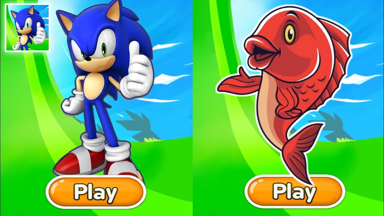 Sonic Dash Vs Running fish - Movie Sonic Vs All Boss Zazz Egman -All ...