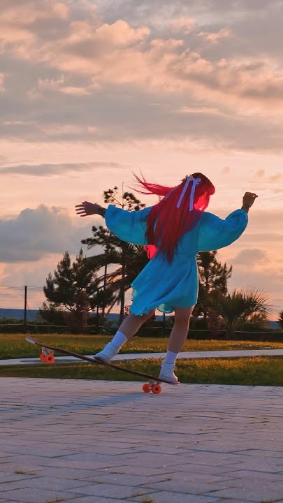 Нежный лонгборд фристайл на закате! Что вам больше нравится: денсинг ...