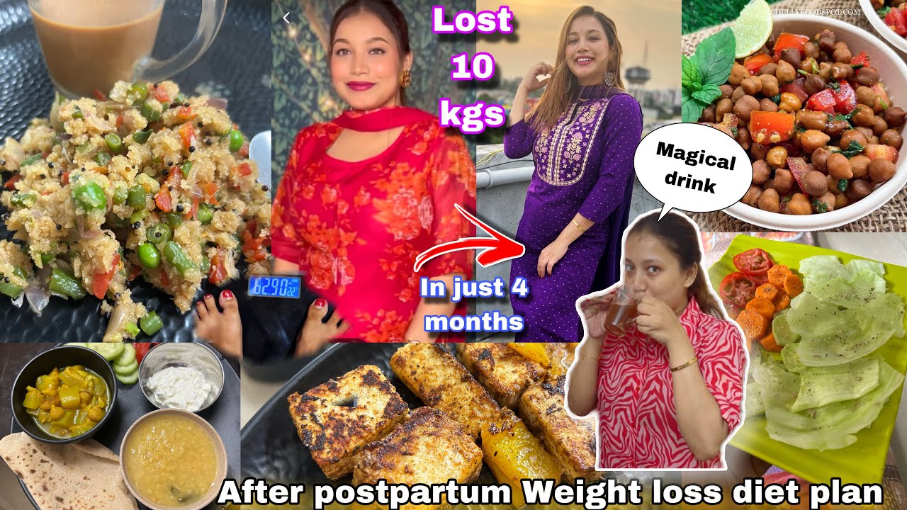 My 10 kg Weight loss diet plan after Postpartum🤰63kg to 53kg in just 4 months😍 - YouTube