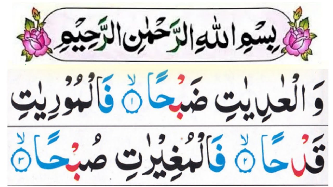 Learn Surah Al-Adiyat Word By Word - YouTube