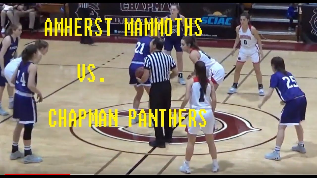 Amherst Mammoths vs. Chapman Panthers Winter Classic 1-1-20 Women's ...