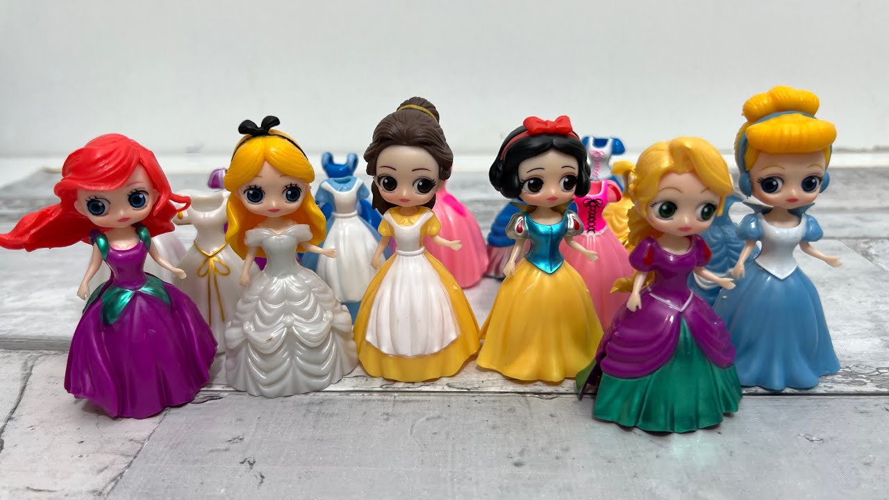 ASMR Unboxing Mattel Disney Princess Spin & Reveal Surprise Dolls ...