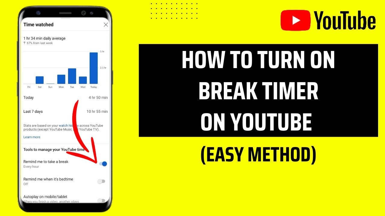 How To Turn On Break Timer On YouTube - YouTube