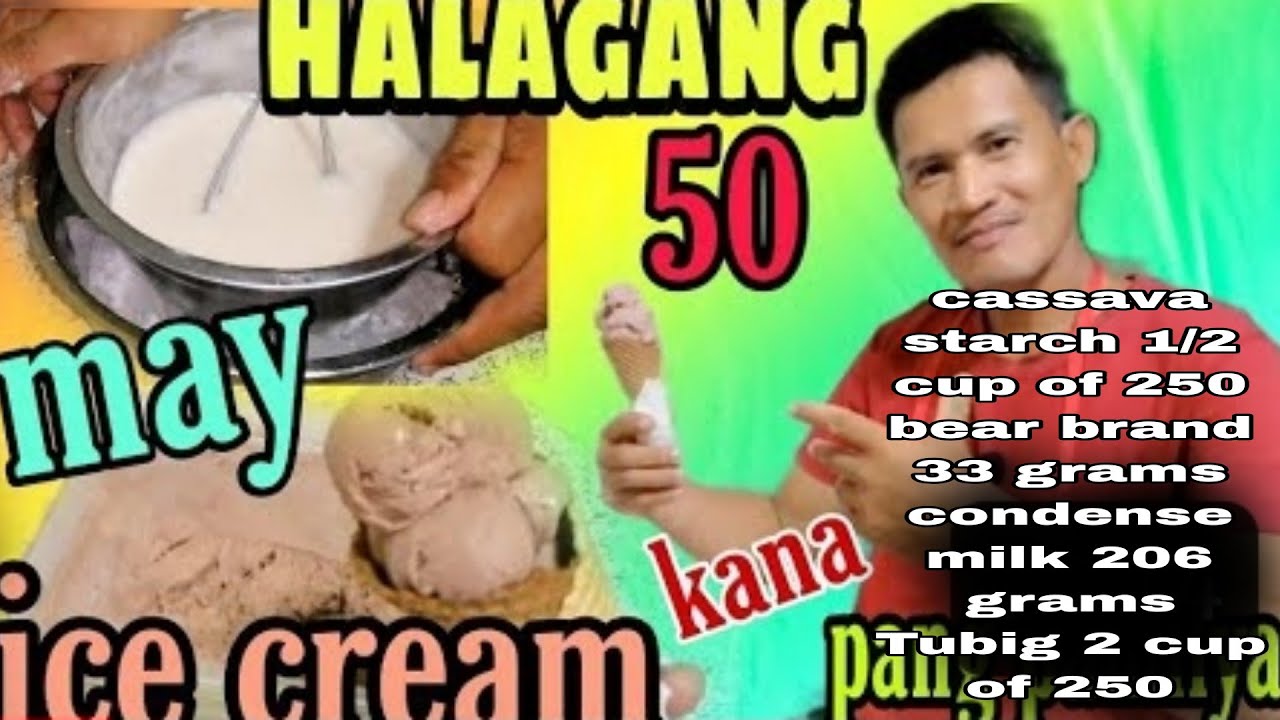 pang bahay ice cream 50 lang with recipe pinoy sorbetes - YouTube