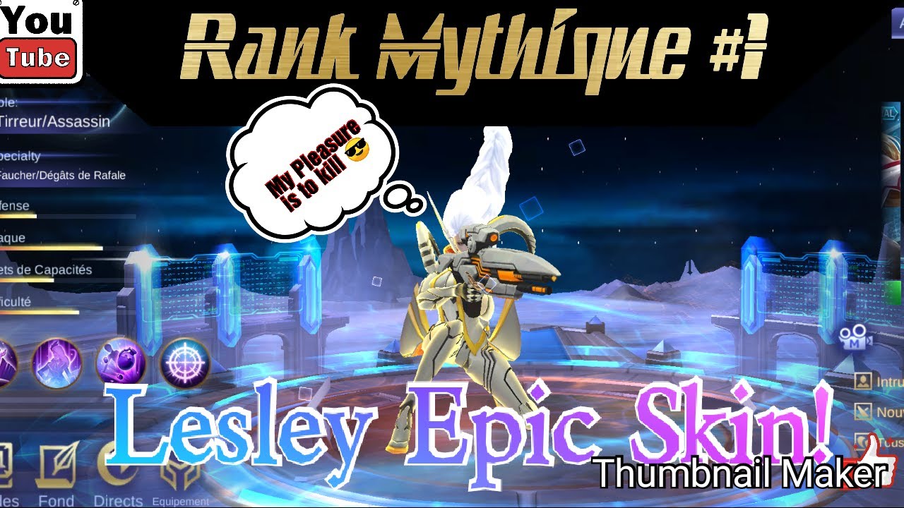Mobile Legends || Rush Rank mythic #1 || Lesley Epic skin || 🐼Silver ...