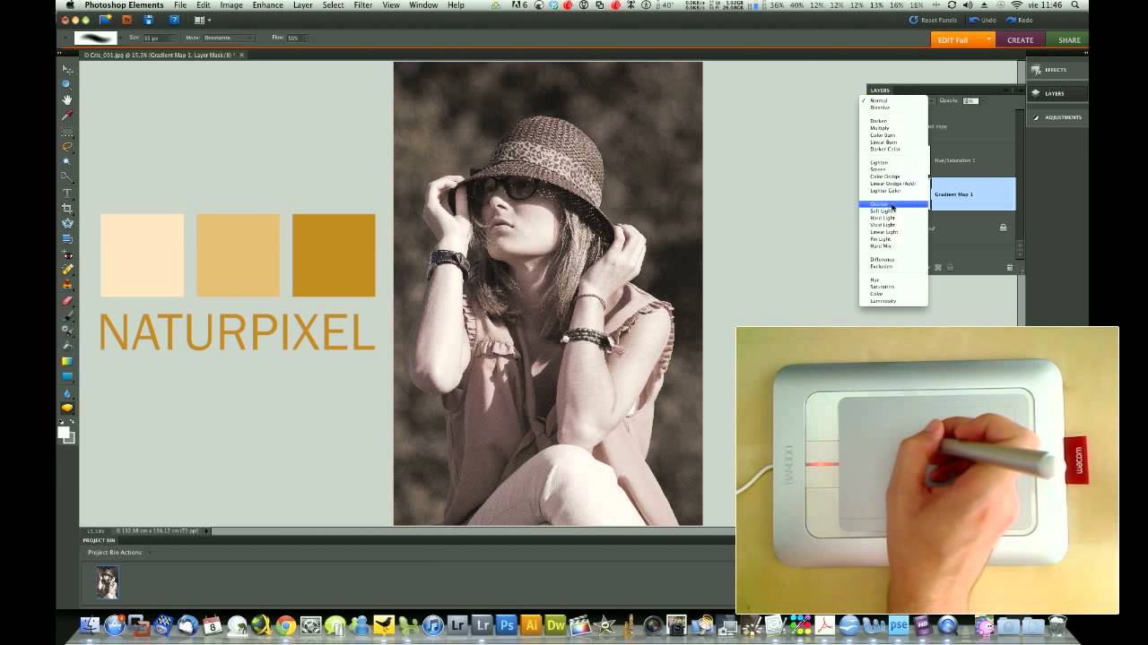 Wacom Bamboo Photo Tutorial - 1. Grungy Vintage - YouTube
