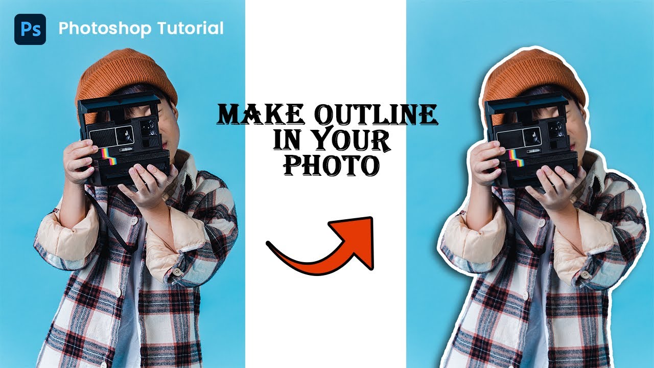 Photoshop Tutorial - create outline in photo | how to make outline ...
