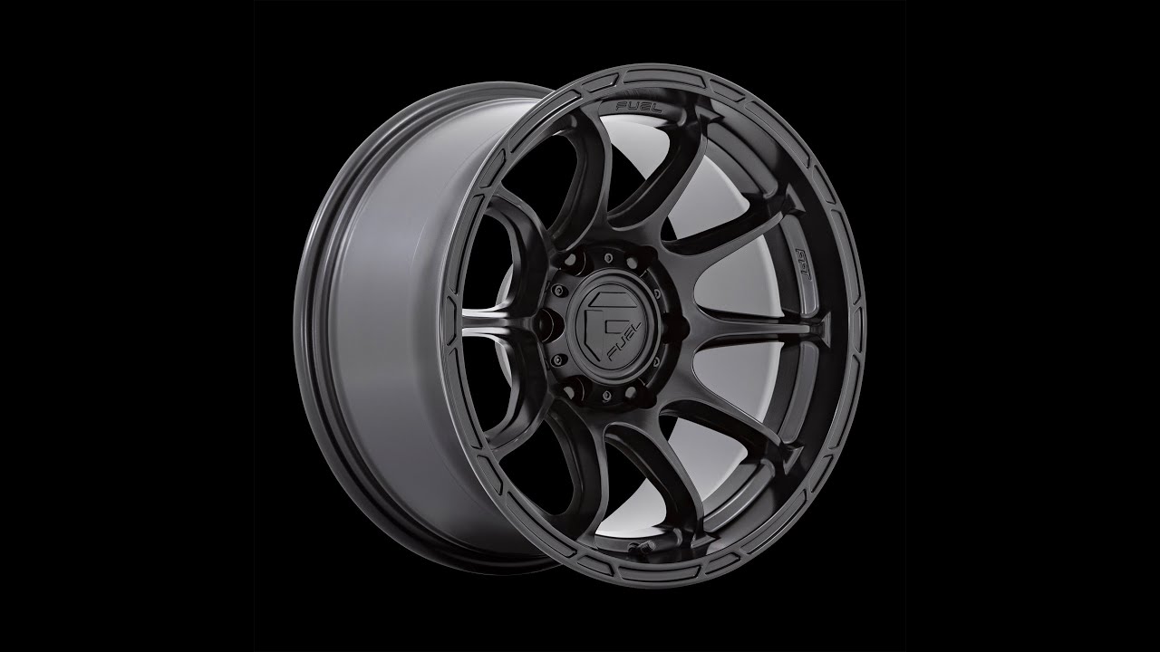 Black Wrangler Wheels-Fuel Variant FFT 17x9 Matte Black Jeep JL 1080 ...