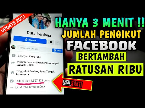 HANYA 3 MENIT‼️ Followers Facebook bertambah banyak dan Permanen