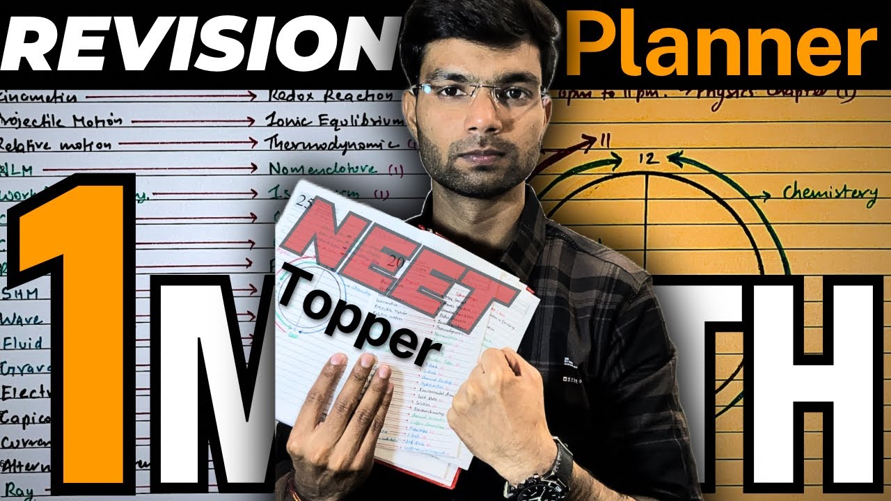🔥NEET 1 month planner to revise complete syllabus 10 Times crack NEET ...