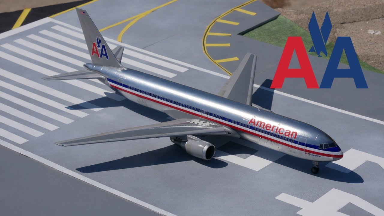 1/144 Zvezda 767-300 American Airlines Full Build - YouTube