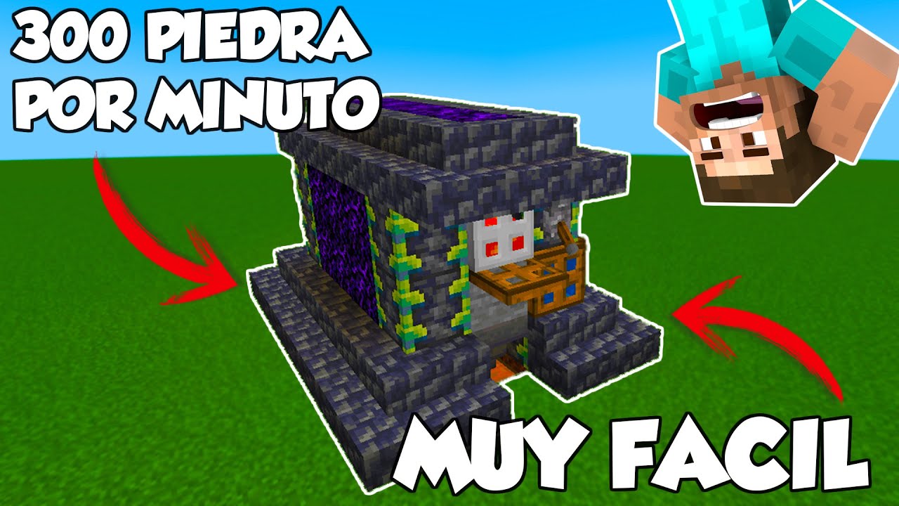 ⛏️ Como HACER GENERADOR de PIEDRA/Cobblestone MINECRAFT 1.19 - 1.18 ...