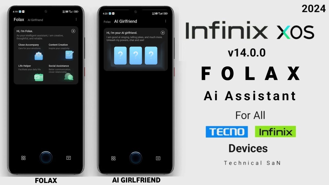 Infinix FOLAX AI Voice Assistant like Siri for all Tecno, Infinix and ...