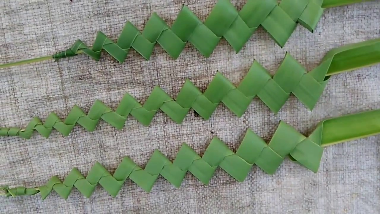 How to make palm beautiful stick (coconut tree leaves) - YouTube