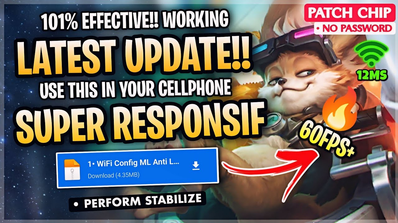 Latest Config ML Anti Lag 60FPS Super Responsif + Ping Speed Patch Chip ...