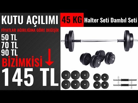 Dambılcım 45 Kg Halter Seti Dambıl Seti Ağırlık Seti | PAKET AÇILIMI