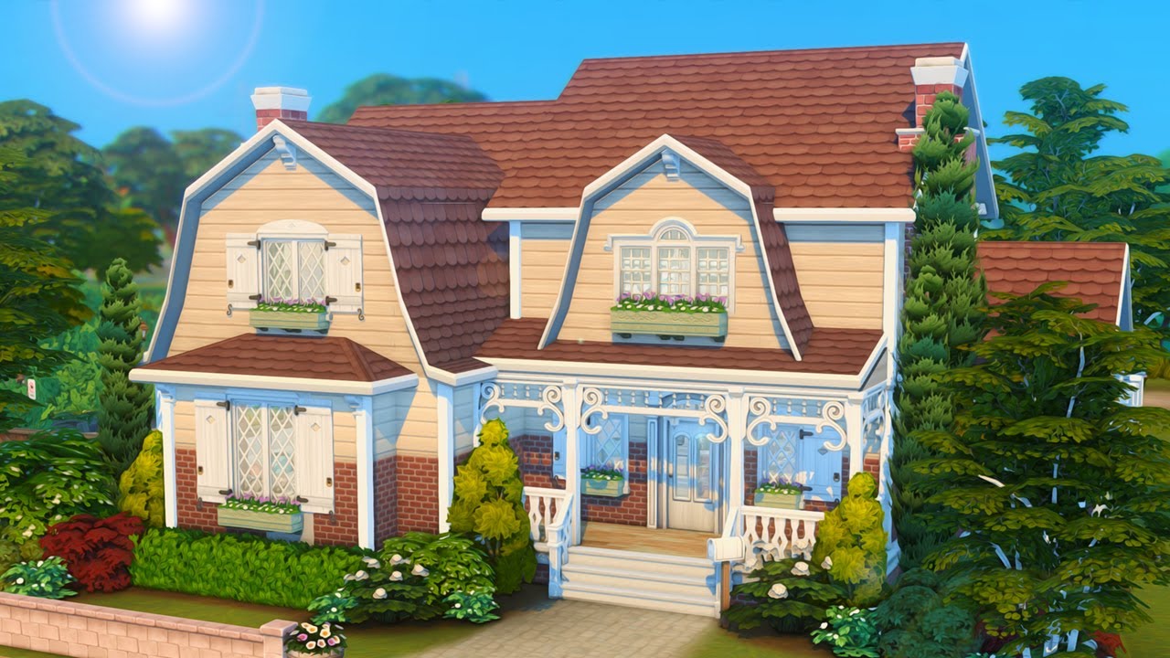 5 Sim Dutch Colonial! 🦞...(Sims 4 Speed Build) - YouTube