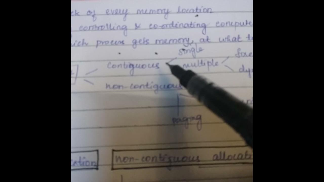 Lecture 13 - Operating systems - Contiguous and non-Contiguous Memory ...