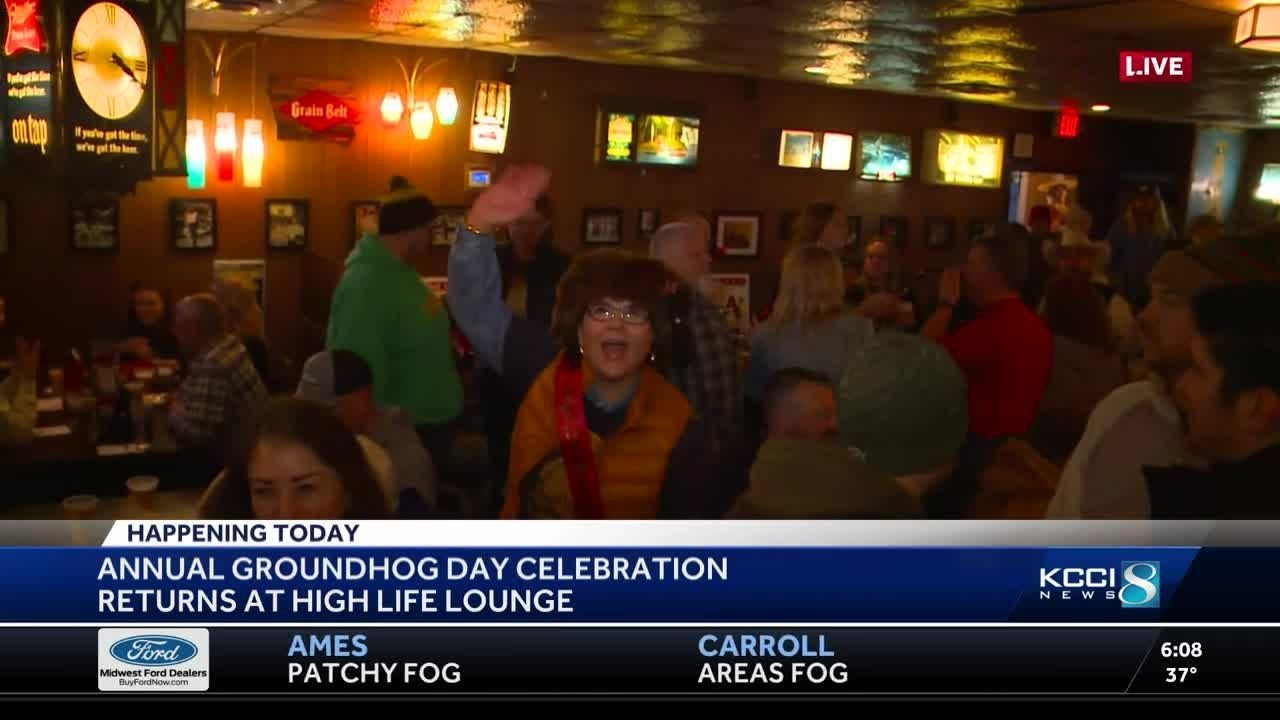 Party starts early at High Life Lounge for Des Moines Groundhog Day ...