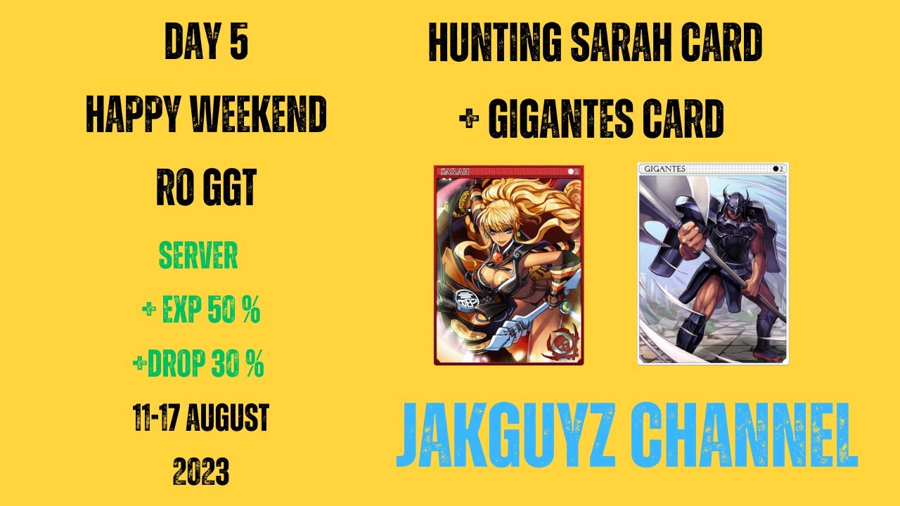 DAY 5 HAPPY WEEKEND RO GGT HUNTING SARAH CARD + GIGANTES CARD by ...
