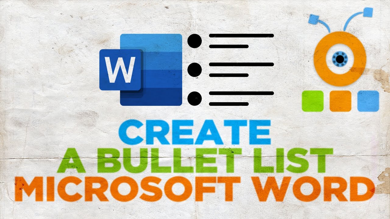 How to Create a Bullet List in Word - YouTube