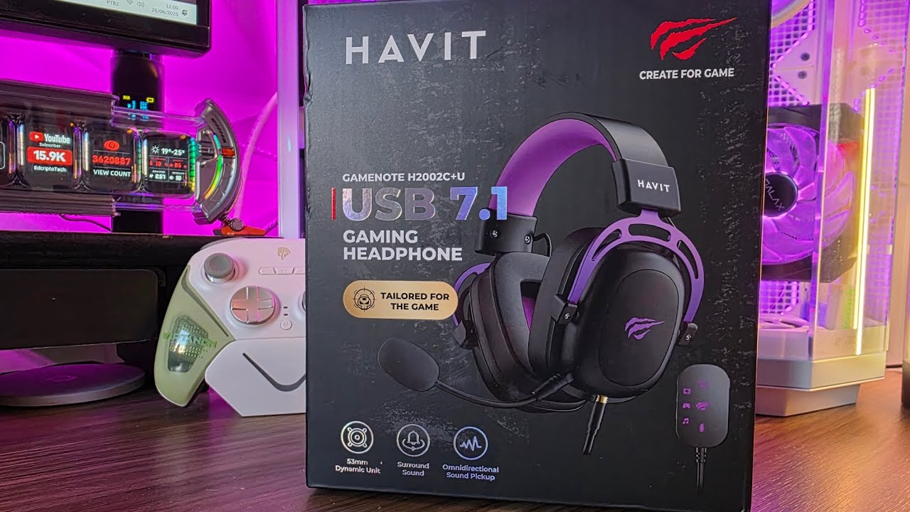 Headset HAVIT GAMENOTE H2002C+U Áudio 7.1 - YouTube
