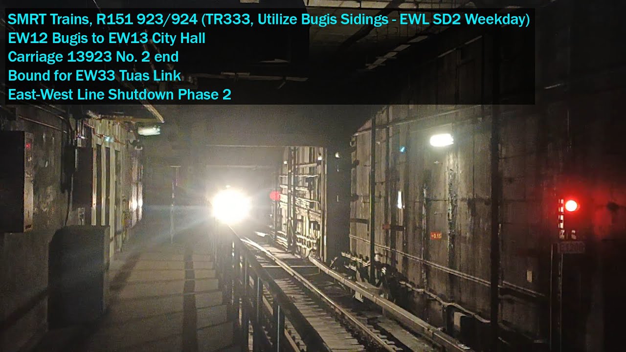 [via BGS Crossover - EWL SD2 Weekday] SMRT Trains - Joyride on R151 923 ...